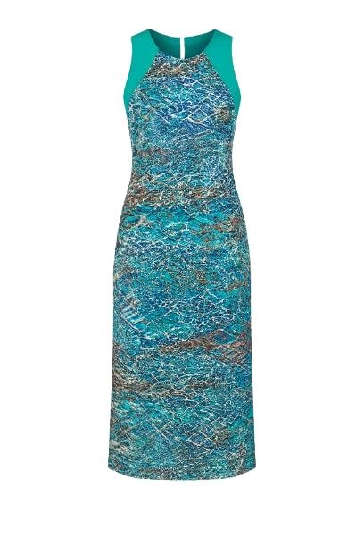 CONQUISTA Sleeveless Printed Maxi Dress - Green