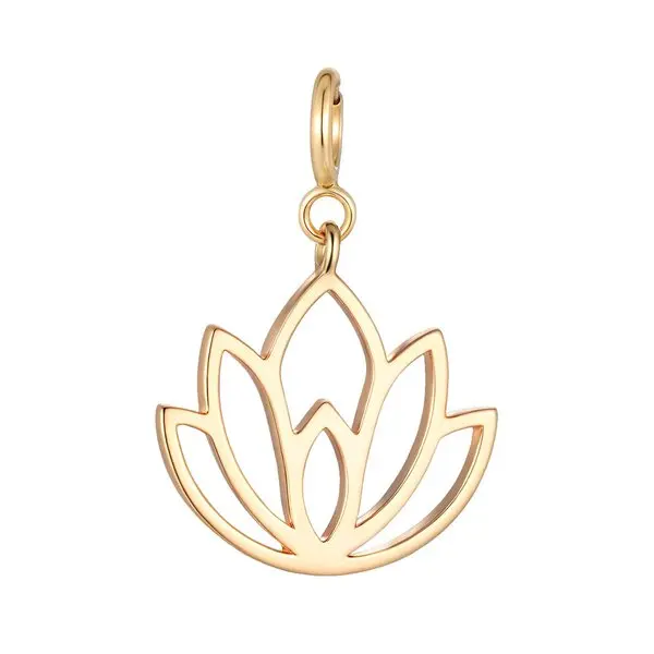LARISA BEAUMONT 14k Solid Lotus Flower Pendant