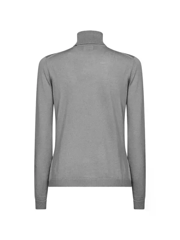 BLANCA VITA Virgin Wool Fine-knit Turtleneck Sweater