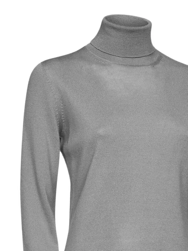 BLANCA VITA Virgin Wool Fine-knit Turtleneck Sweater