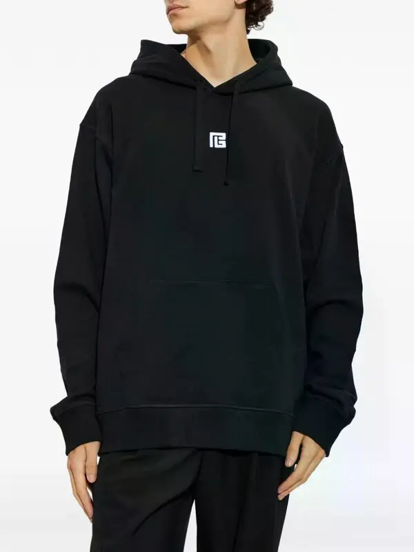 Balmain Logo-embroidered Drawstring Hoodie