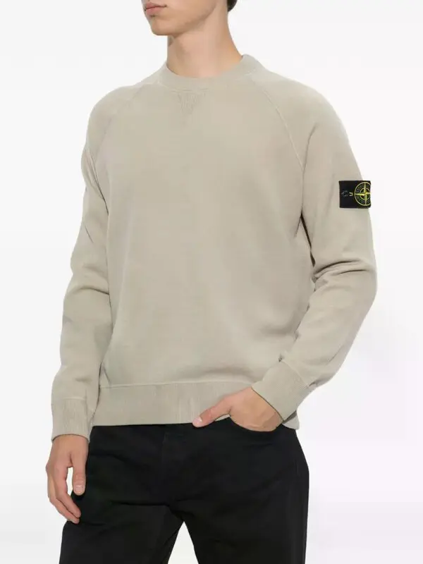 Stone Island Logo-patch Raglan-sleeve Sweater