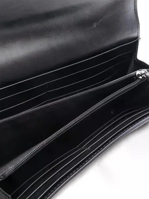 Gucci 2000s Guccissima Bow Continental Wallet - Black