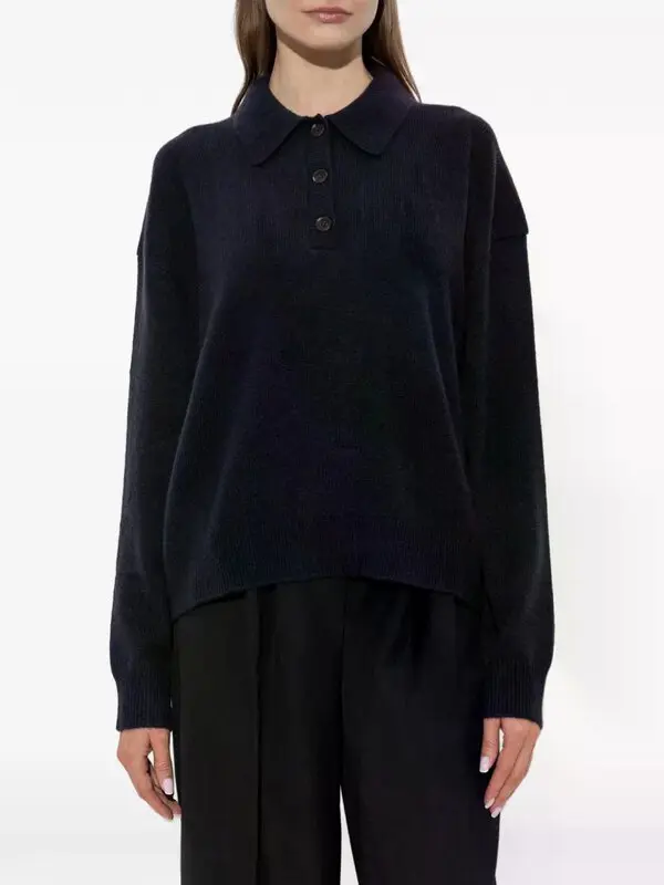 ANINE BING Lee Polo-collar Sweater