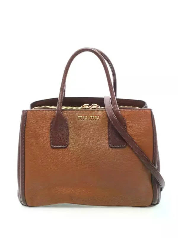 Miu Miu 2010s Madras Bicolore Tote Bag