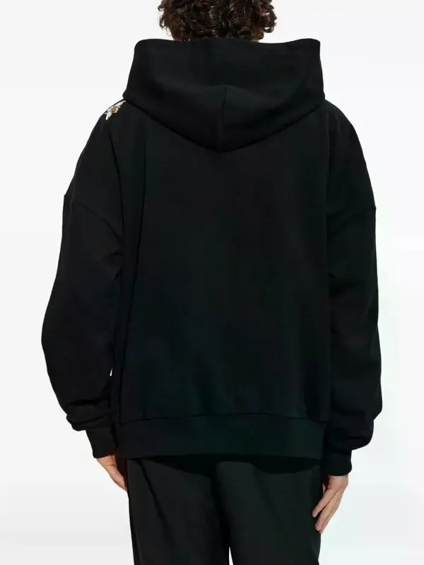 Balmain Appliqué Embellished Cotton Hoodie