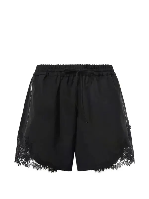 Pinko Lace-trim Drawstring Shorts - Black