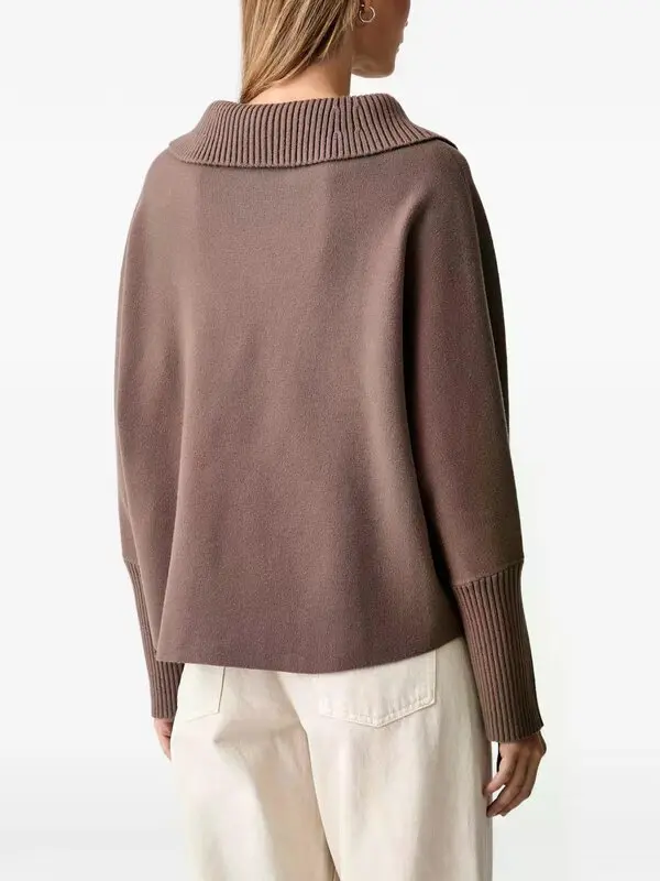 Joseph Ribkoff Button-up Ribbed-collar Sweater