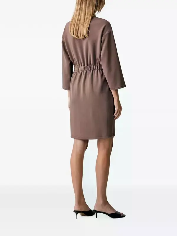 Joseph Ribkoff Drawstring-waist Zip-up Mini Dress