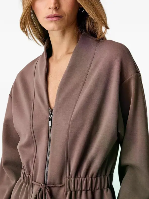 Joseph Ribkoff Drawstring-waist Zip-up Mini Dress