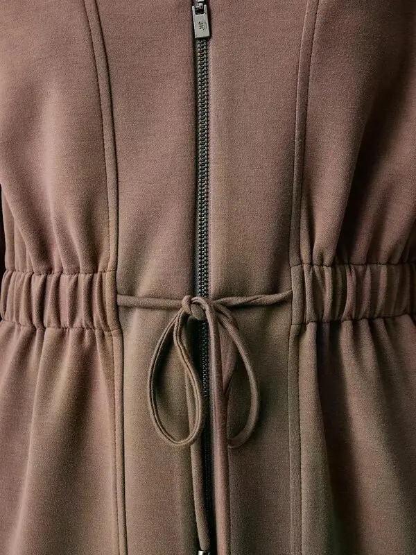 Joseph Ribkoff Drawstring-waist Zip-up Mini Dress