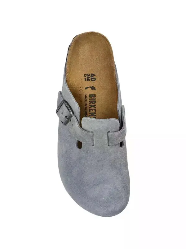 BIRKENSTOCK Boston Buckle-strap Suede Clogs - Blue