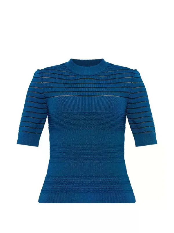 Balmain Sheer-panelled Lion-head Top