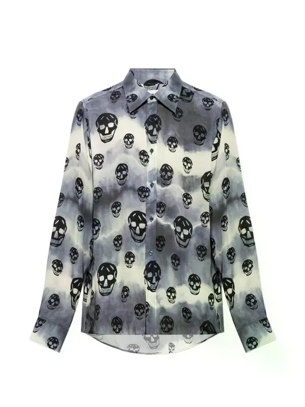 Alexander McQueen Skull-motif Tie-dye Shirt