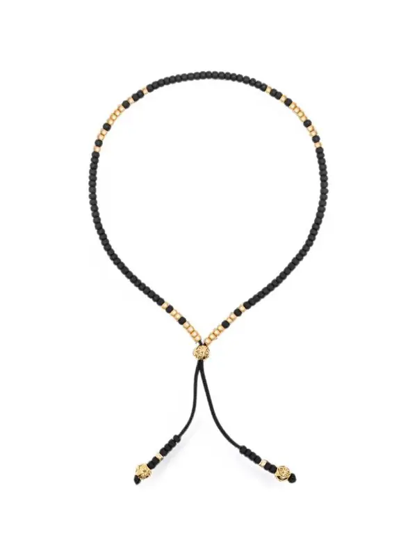 NIALAYA JEWELRY Beaded Drawstring Bracelet - Black