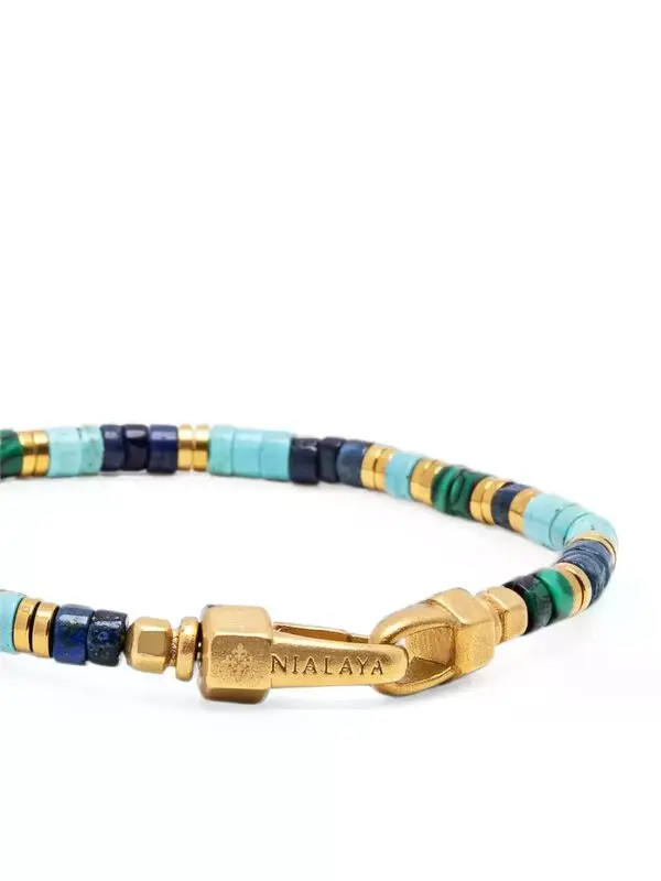 NIALAYA JEWELRY Logo-engraved Beaded Bracelet