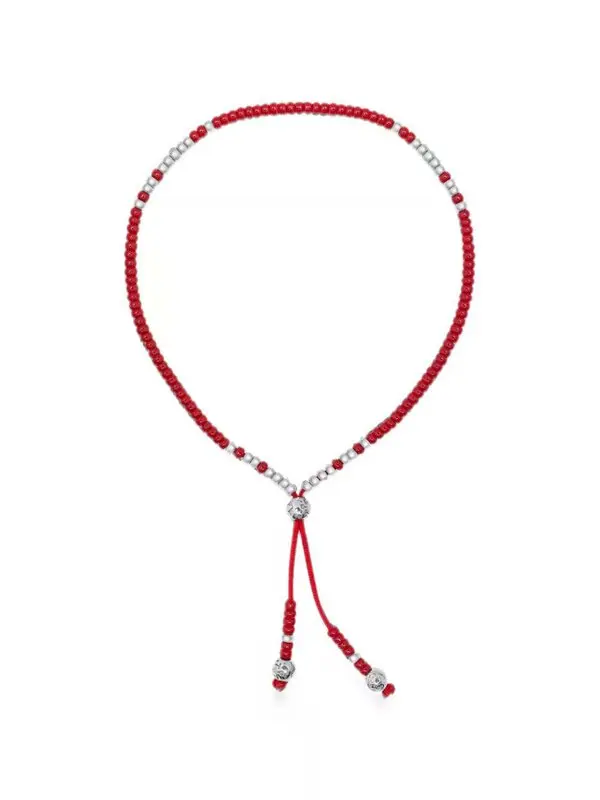 NIALAYA JEWELRY Beaded Drawstring Bracelets - Red