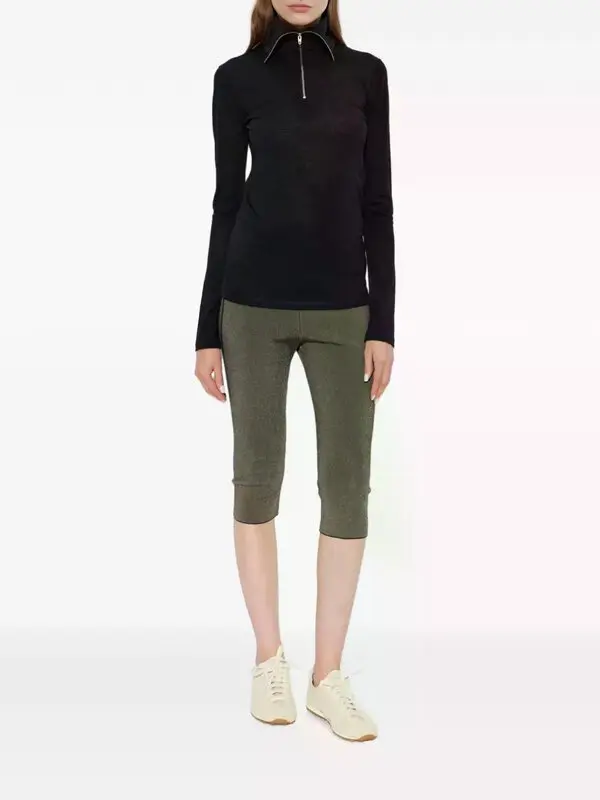 JIL SANDER Quarter-zip Turtleneck Top