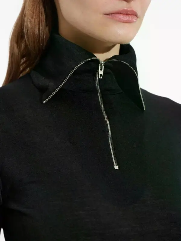 JIL SANDER Quarter-zip Turtleneck Top