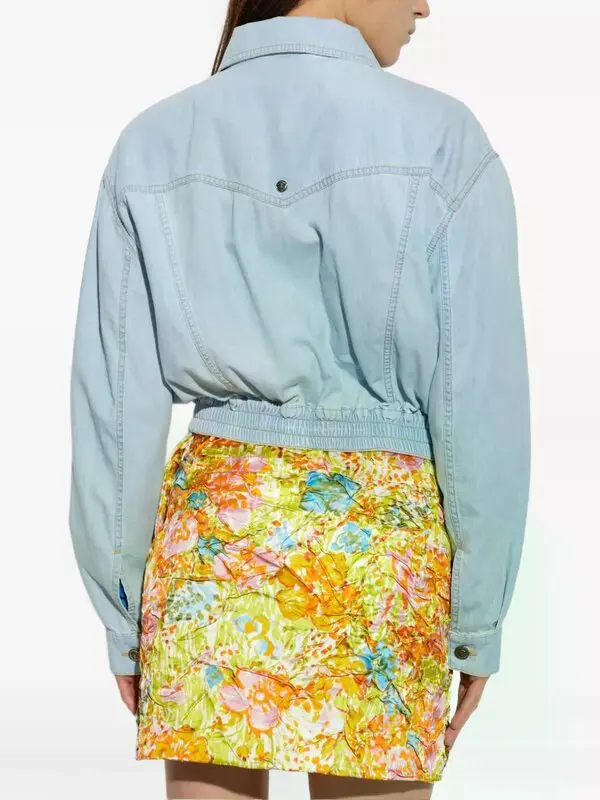 Versace Elasticated-waist Denim Jacket