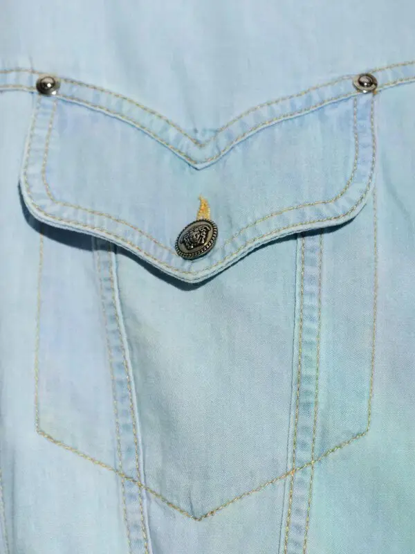 Versace Elasticated-waist Denim Jacket