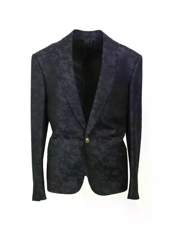 Versace Camo-jacquard Single-breasted Blazer