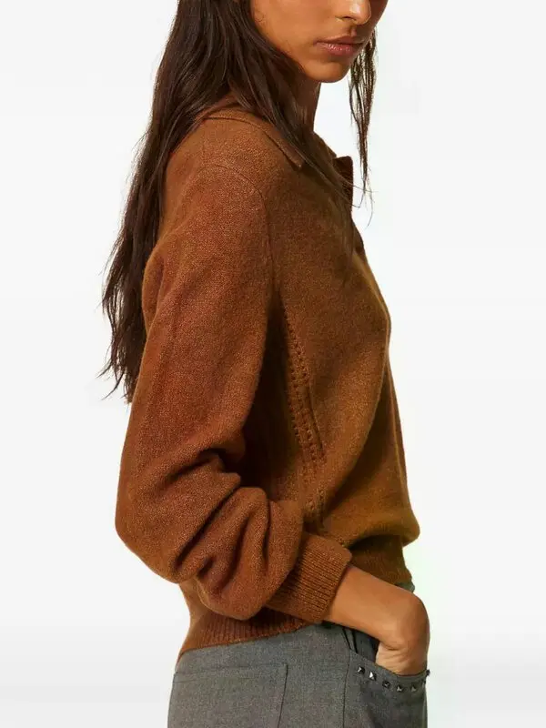 TWINSET Embellished Polo-collar Jumper