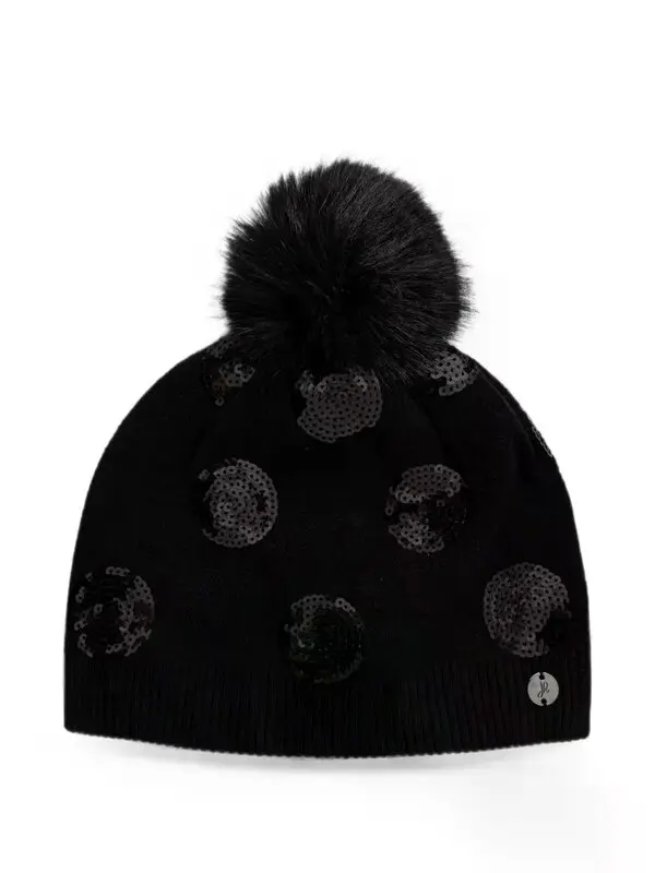 Joseph Ribkoff Sequin-embellished Pom-pom Beanie Hat