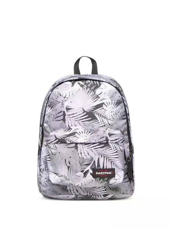 EASTPAK Out Of Office" Leaf-print Backpack - Grey