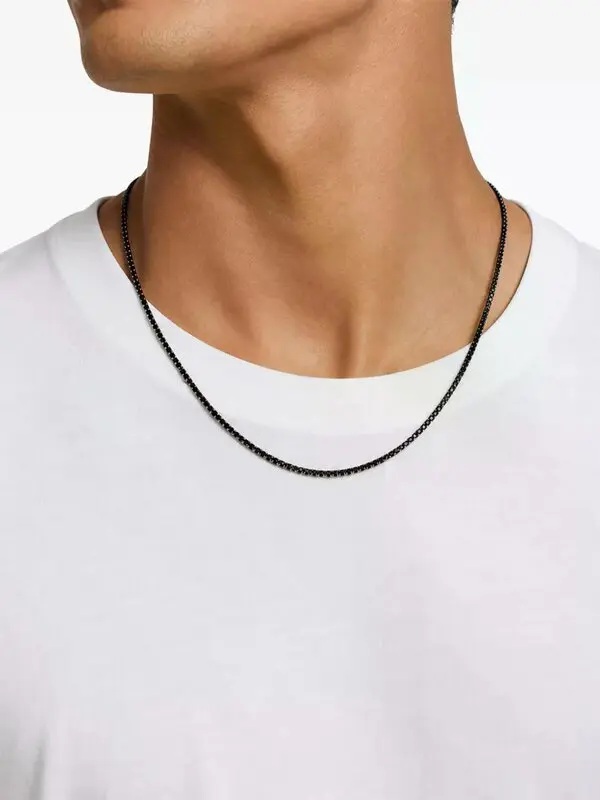 NIALAYA JEWELRY Cz-embellished Tennis Necklace - Black
