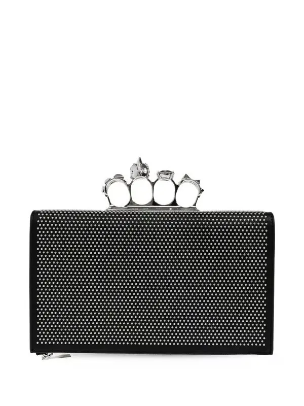 Alexander McQueen Knuckle Studded Clutch Bag