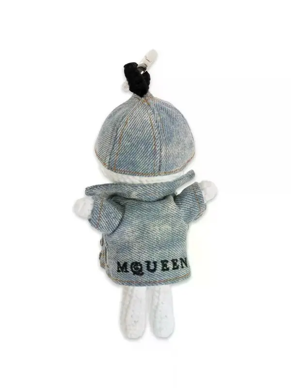 Alexander McQueen Crochet Skeleton Bag Charm - White