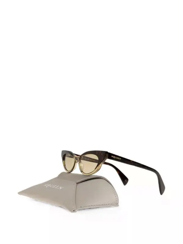 Alexander McQueen Tortoiseshell-effect Cat-eye Sunglasses