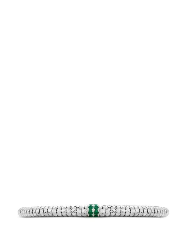 OFFICINA BERNARDI Enigma S Emerald And Diamond Bracelet In 18k White Gold