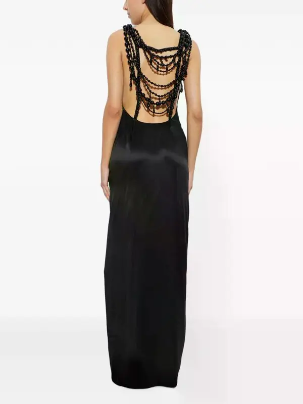 Balmain Bead-embellished Silk Maxi Dress