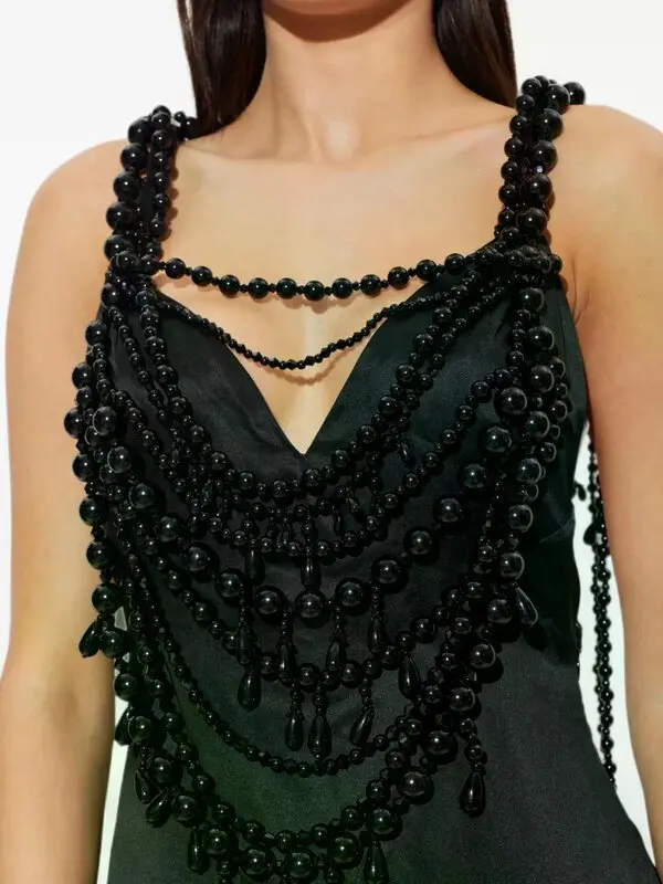 Balmain Bead-embellished Silk Maxi Dress