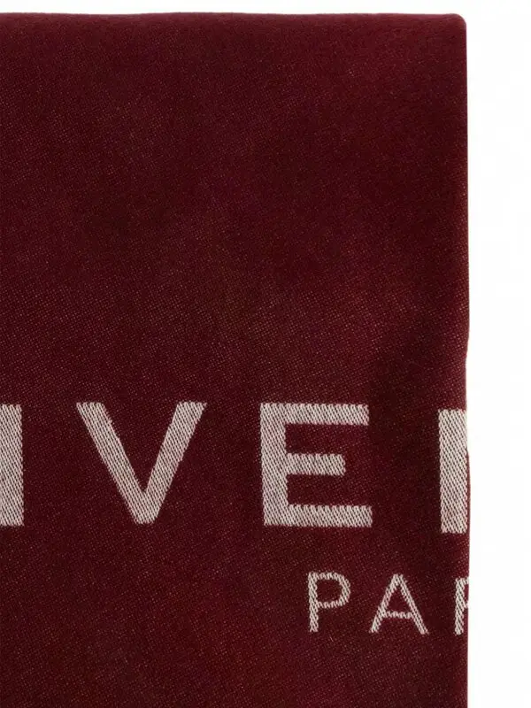 Givenchy Logo-intarsia Frayed Scarf