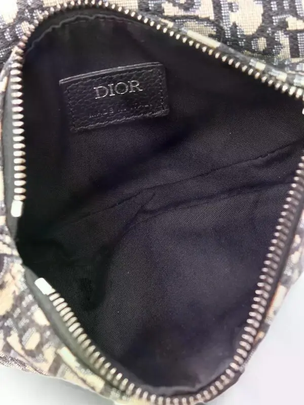 Dior 2010s Mini Saddle Oblique Crossbody Bag - Blue
