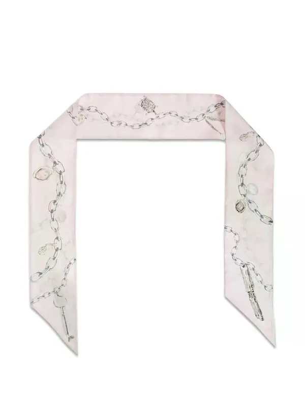 Givenchy Chain-print Silk Scarf - Pink