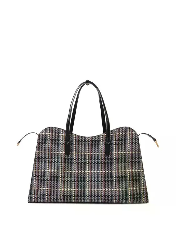 Stella McCartney Checked Woven Tote Bag
