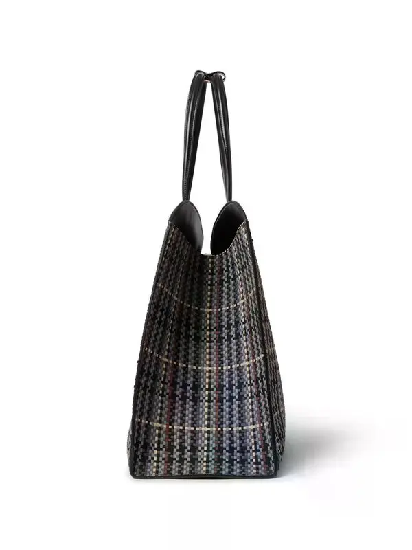 Stella McCartney Checked Woven Tote Bag