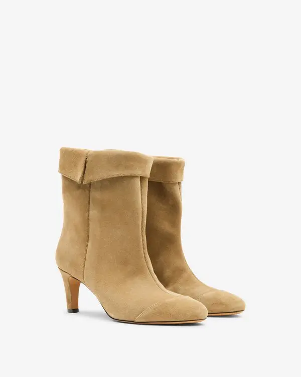 Isabel Marant Étoile Eldra Fold-over Suede Boots - Taupe