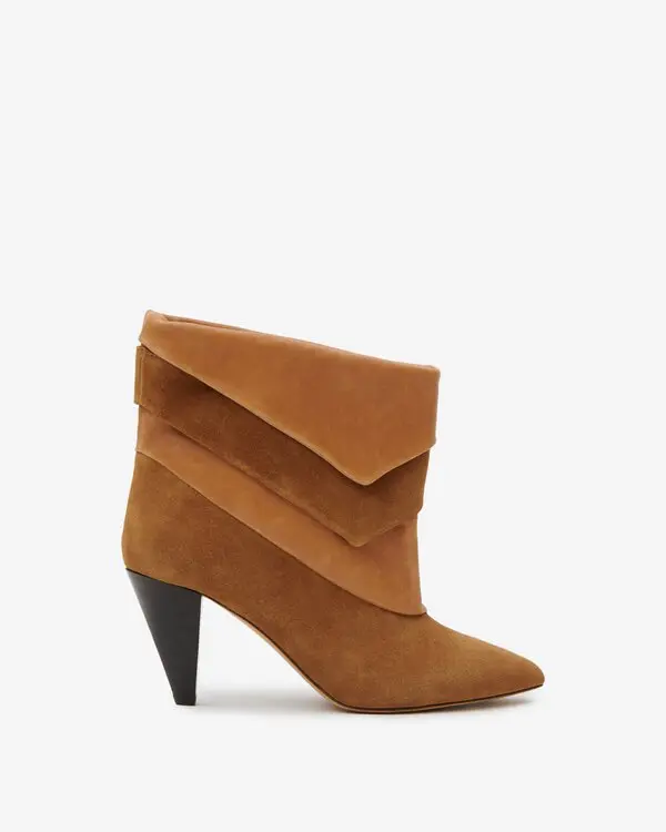 Isabel Marant Étoile Lyone" Suede And Leather Boots - Cognac