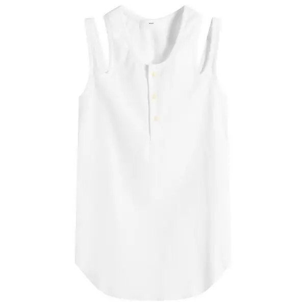 Toga Rib Tank Top - White