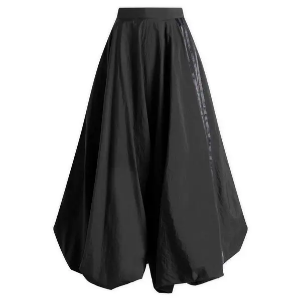 Y3 Balloon Midi Skirt With 3 Stripes Detail - Black