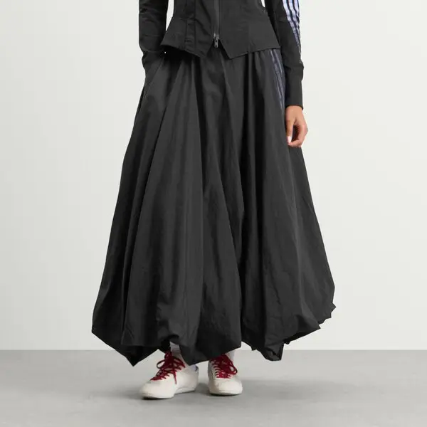 Y3 Balloon Midi Skirt With 3 Stripes Detail