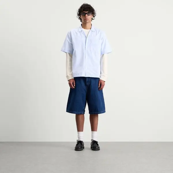 END. Fast Shirt With Camp Collar And Embroidered Detail