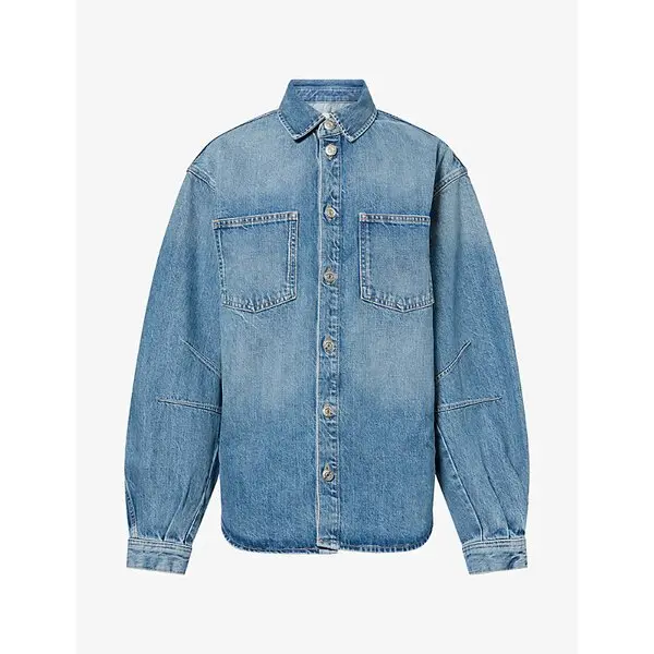 SAMSOE SAMSOE Saharp Oversized-fit Denim Shirt
