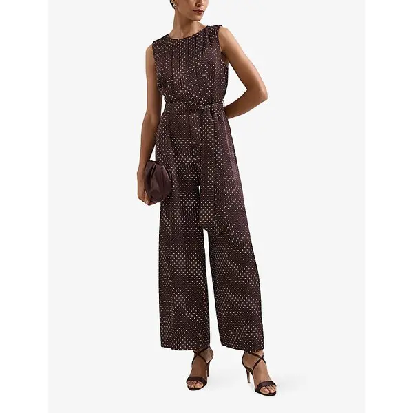 PHASE EIGHT Janine Spot-print Woven Jumpsuit