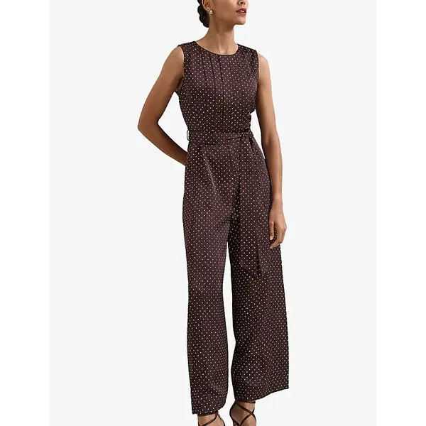PHASE EIGHT Janine Spot-print Woven Jumpsuit